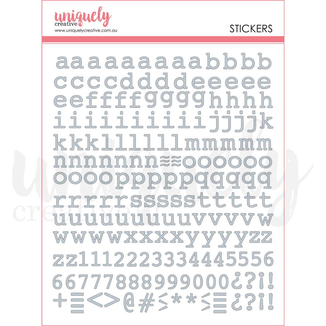 UC - Stickers - Alphabet - Puff Alpha Stickers Silver - Sensational Crafts